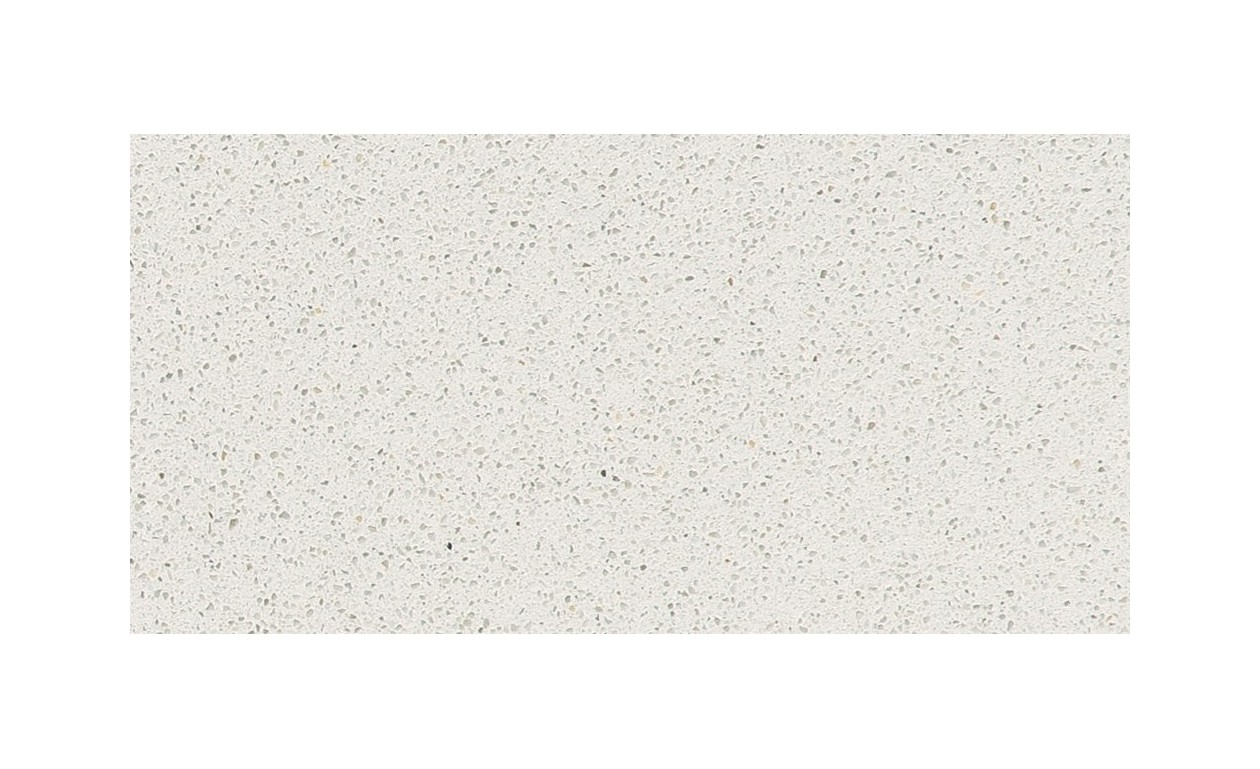 Plan de travail sur mesure en Quartz Compac Snow, finition Poli pour ...